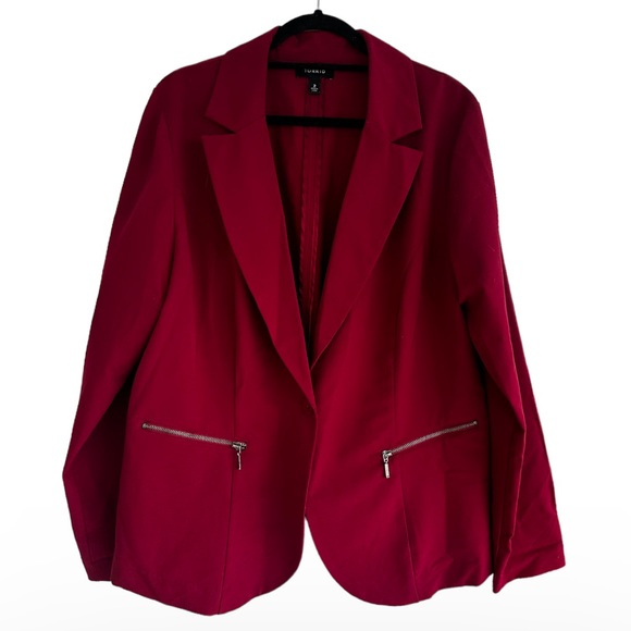 torrid | Jackets & Coats | Torrid Red Plus Size Blazer Jacket Women ...